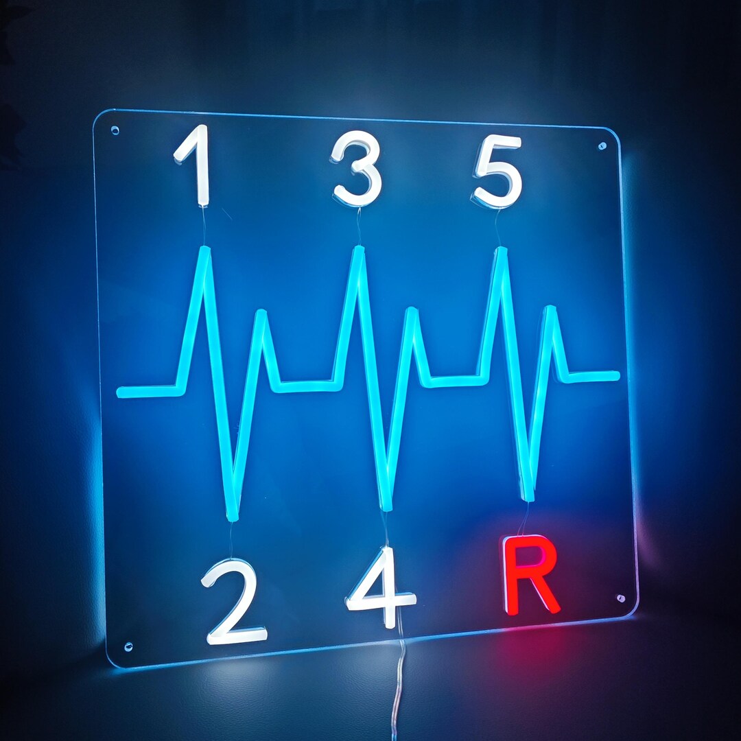 Car Gearbox Neon Sign, Gearbox Neon Light, Speed Gear Neon Sign ...