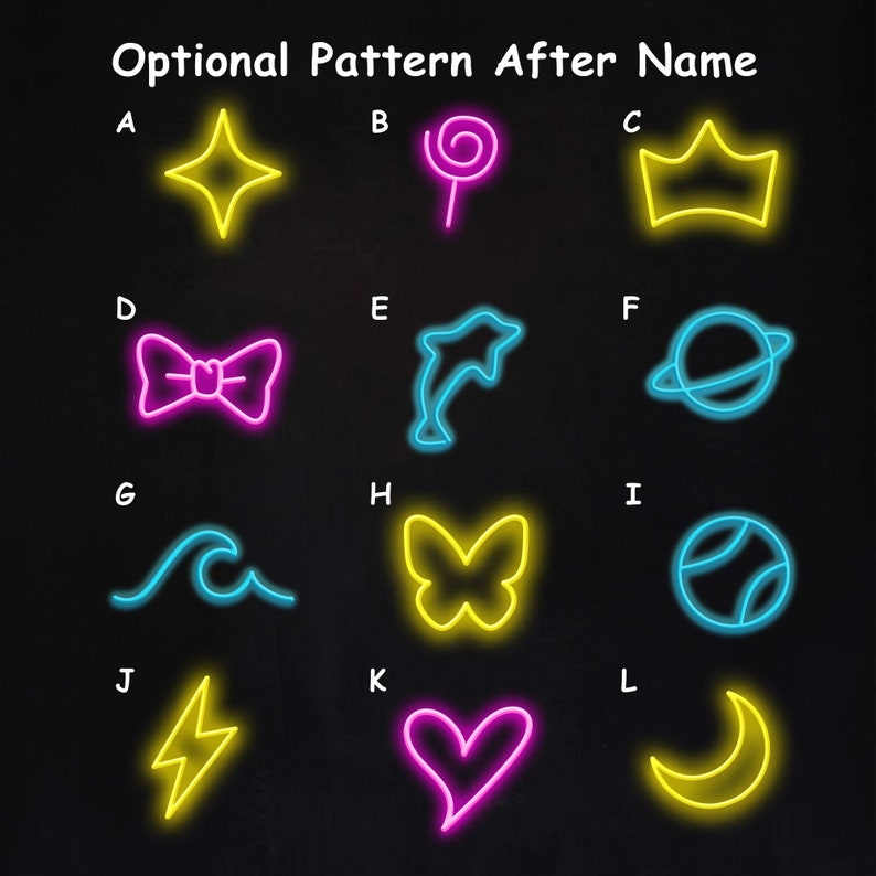 Custom Neon Name Sign, Name Sign Custom, Nursery Name Sign, Neon Name ...