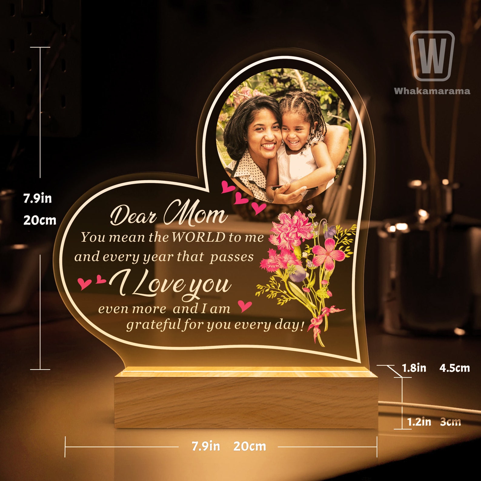 Personalized Photo Night Light, Mother's Day Gift, Gift for Nana, Mom ...