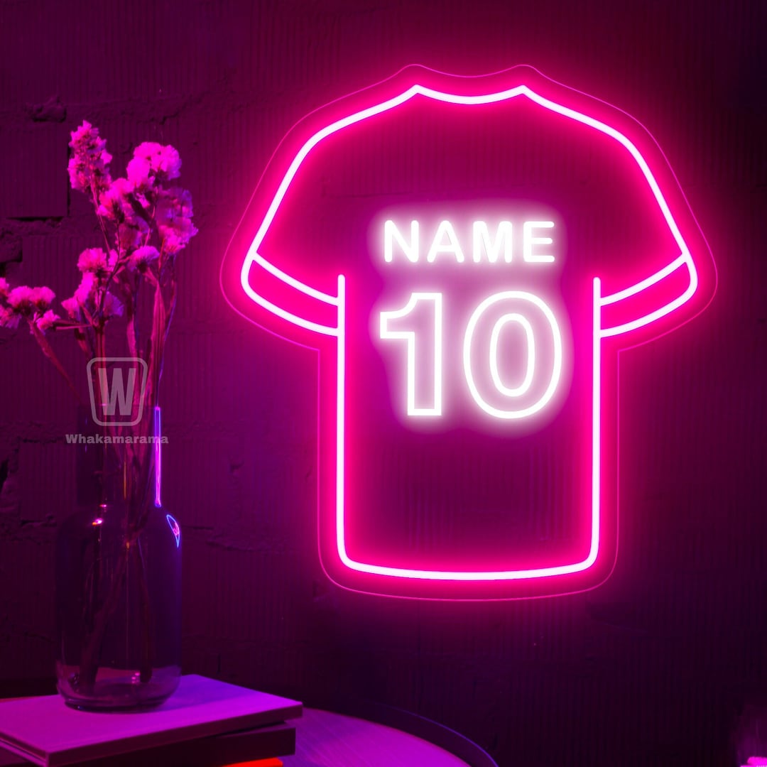 Custom Soccer Neon Sign, Soccer Name Sign, Custom Name Sign Soccer Wall ...