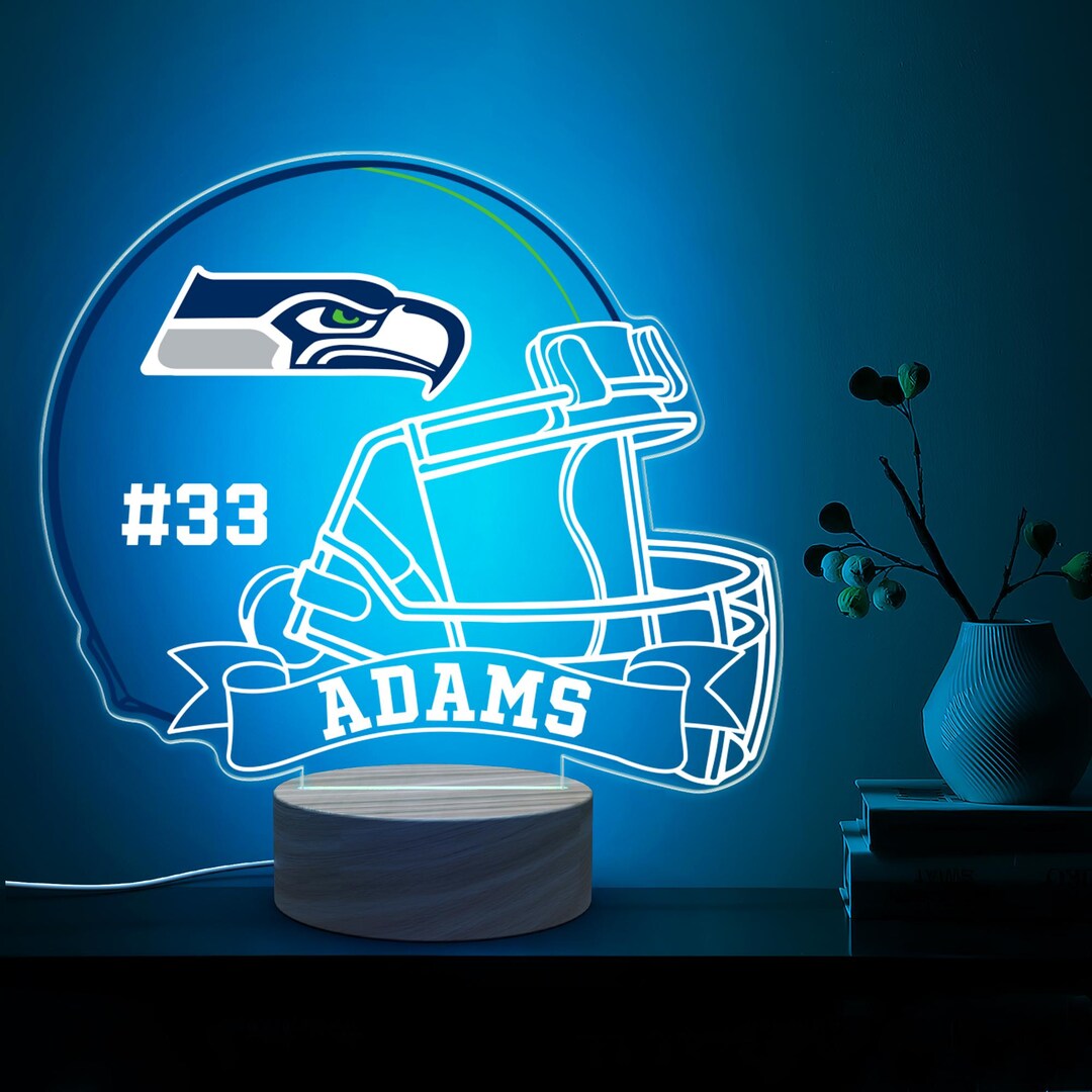 Personalized Football Night Light, Kids Room Night Light Home Decor ...