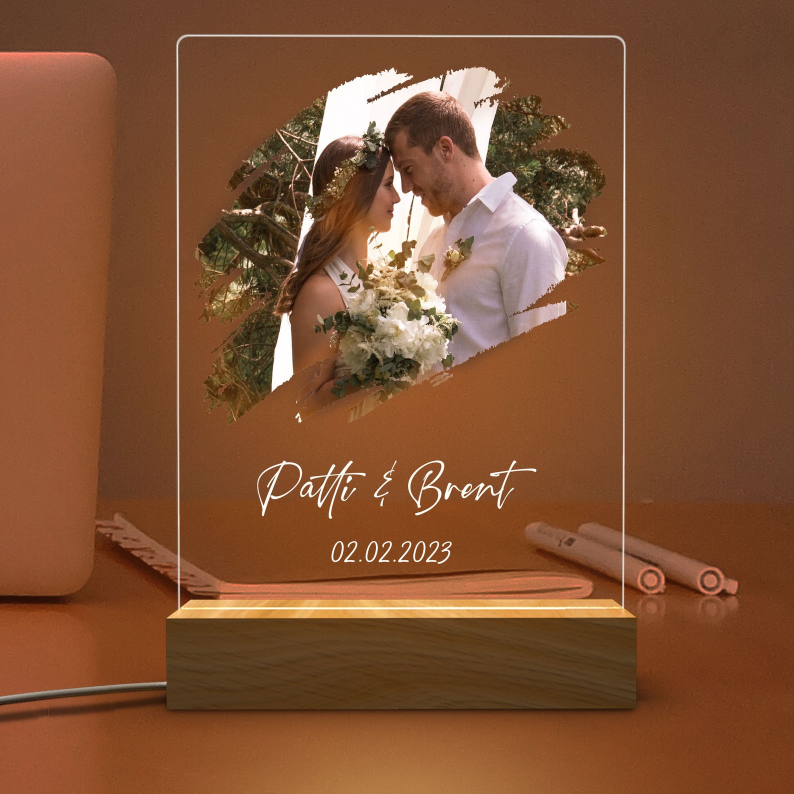 Custom Photo Plaque, Photo Night Light, Personalized Photo Frame ...