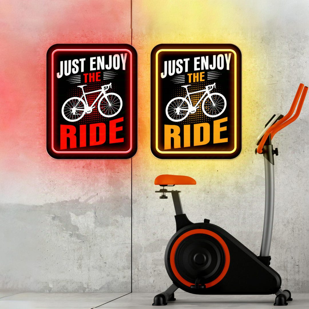 Custom Neon Sign, Enjoy the Ride Neon Sign, Neon Light, Gym Decor, Neon ...