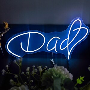 Personalized Dad Neon Sign, Father's Day Neon Sign, Dad Led Signs Wall ...