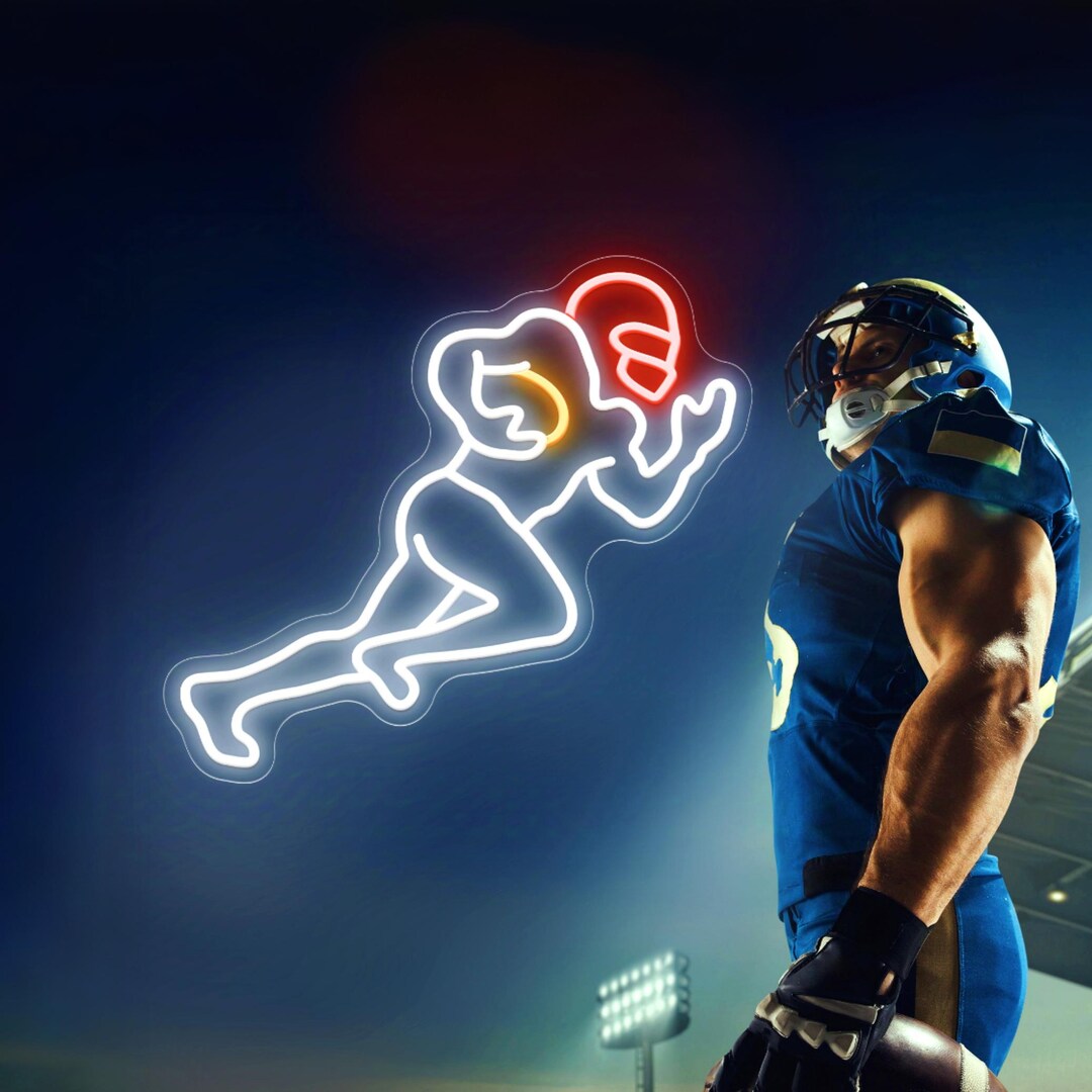 Football Neon Sign, Custom Football Wall Decor Led Sign, Football ...