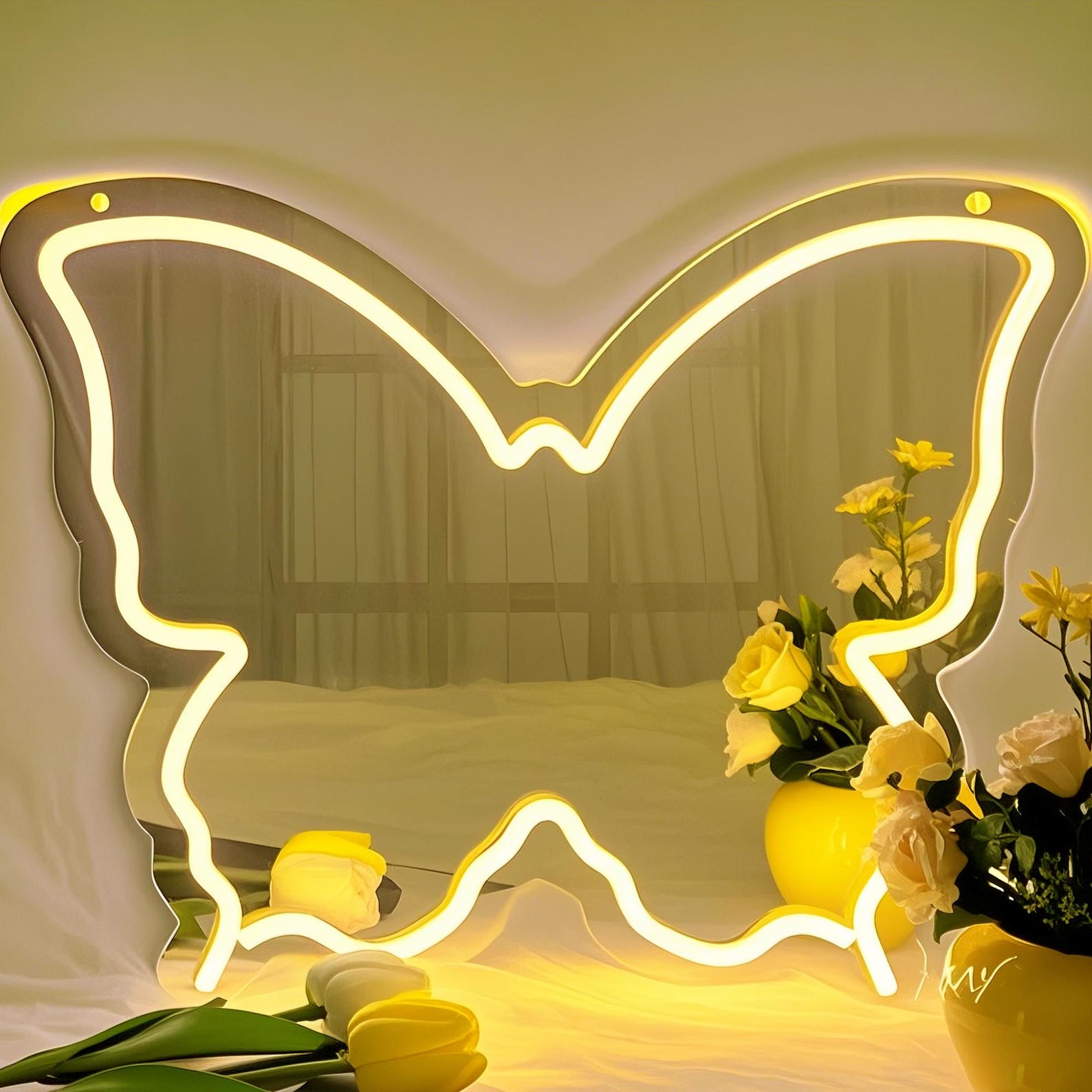 Butterfly LED Neon Light for Bedroom Wall Decor,butterfly Neon Night ...
