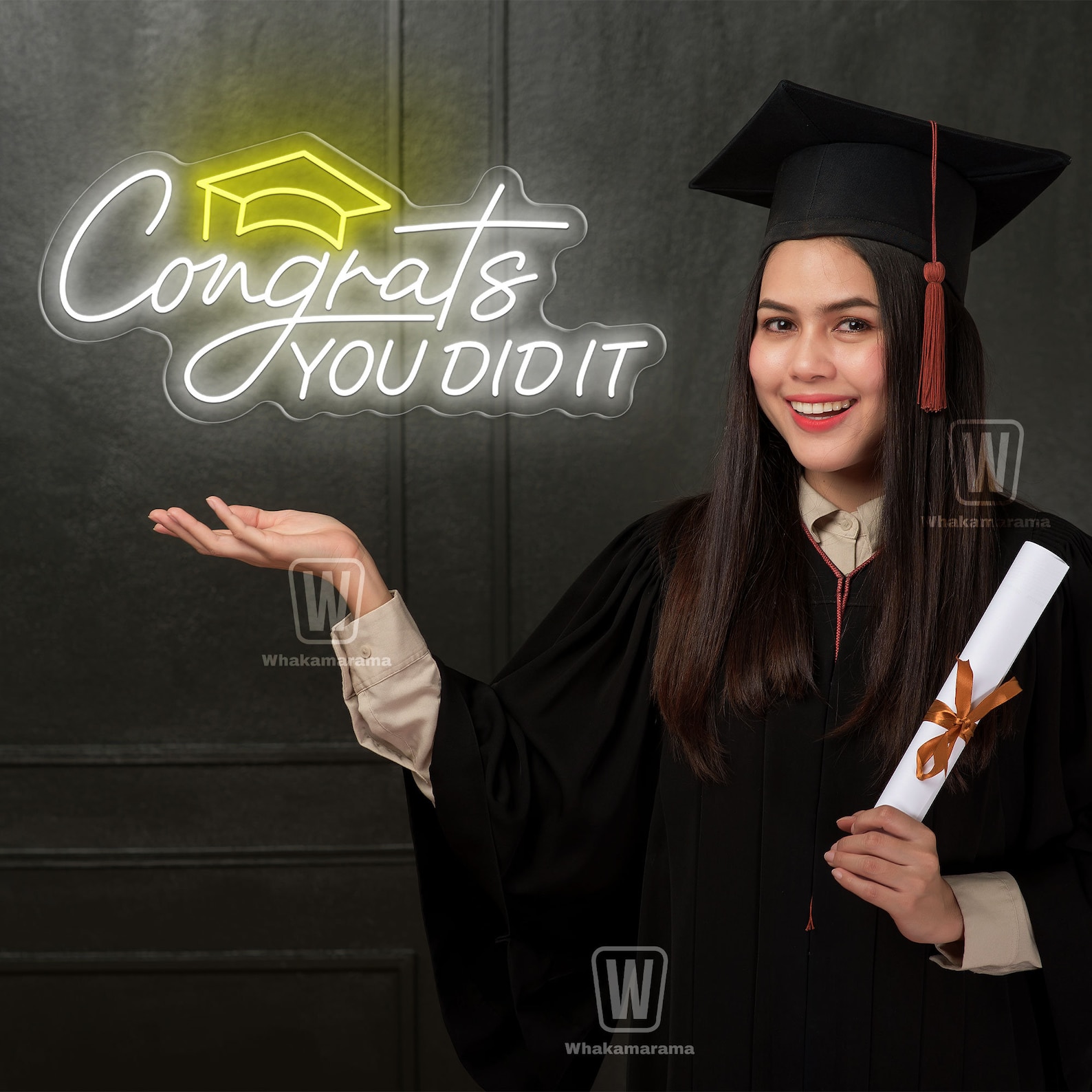Congrats You Did It LED Neon Sign, Custom Congrats Grad Neon Light Prom ...
