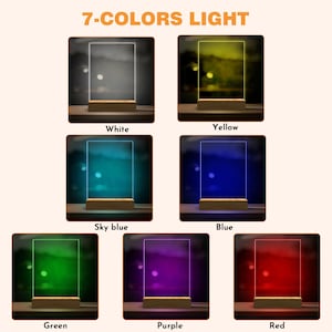 Peronalized Photo Night Light, Photo Collage LED Light, Custom Photo ...