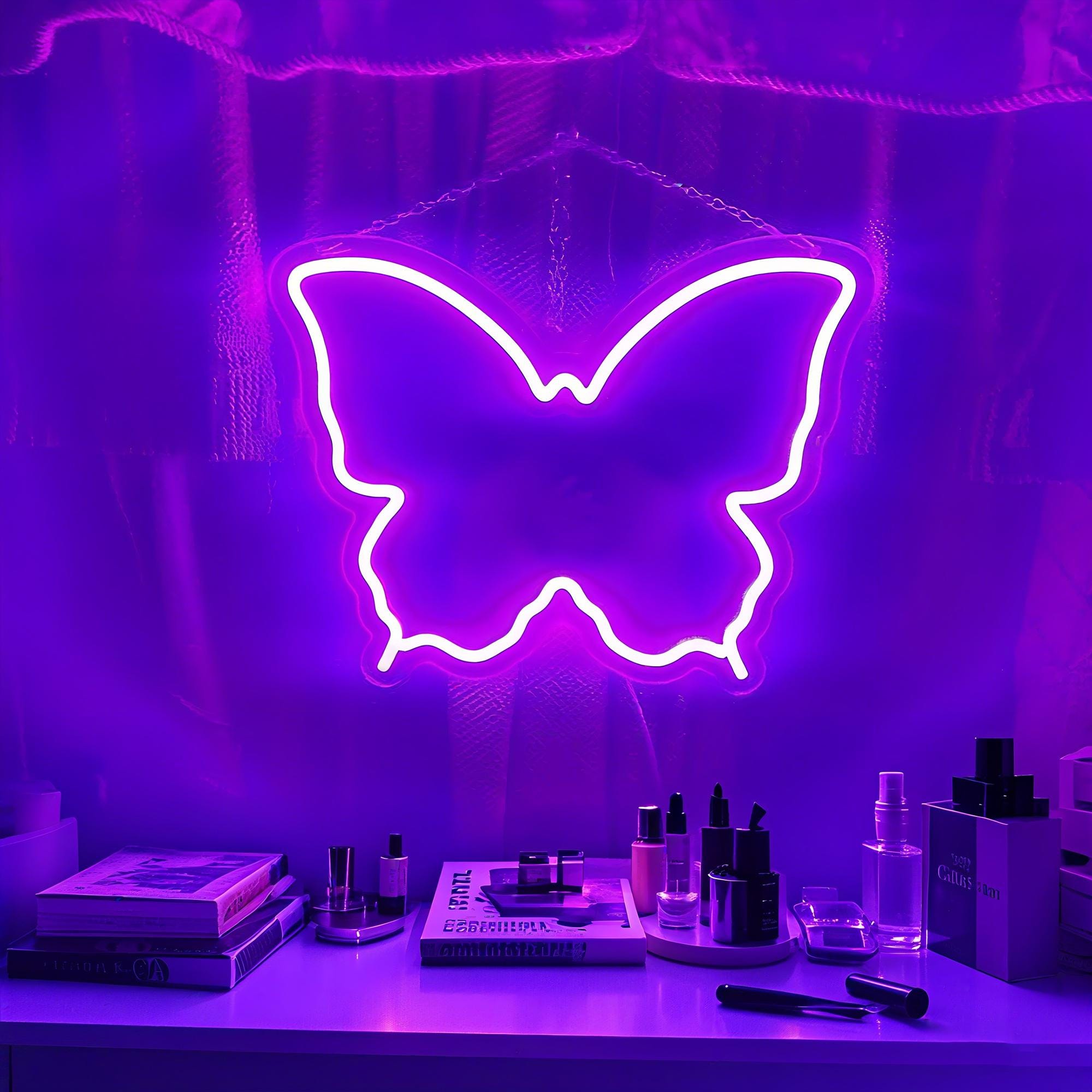 Butterfly LED Neon Light for Bedroom Wall Decor,butterfly Neon Night ...