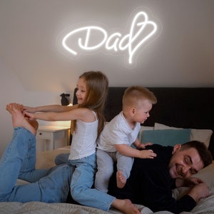 Personalized Dad Neon Sign, Father's Day Neon Sign, Dad Led Signs Wall ...