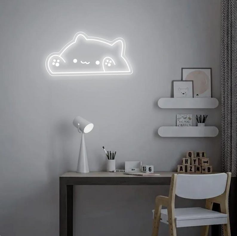 Custom Cat Neon Sign for Kids, Animal Led Sign Wall Decor, Custom Led ...