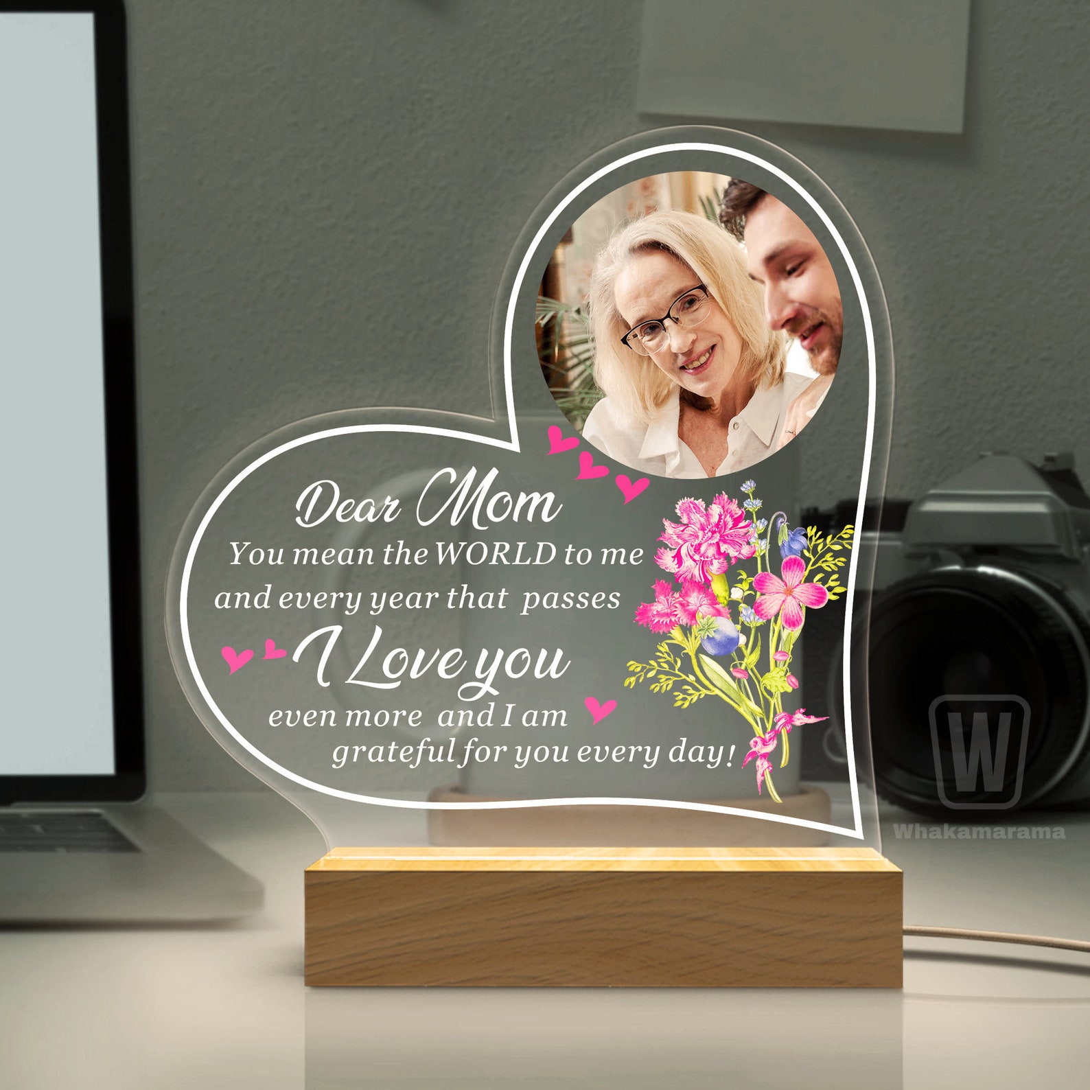 Personalized Photo Night Light, Mother's Day Gift, Gift for Nana, Mom ...
