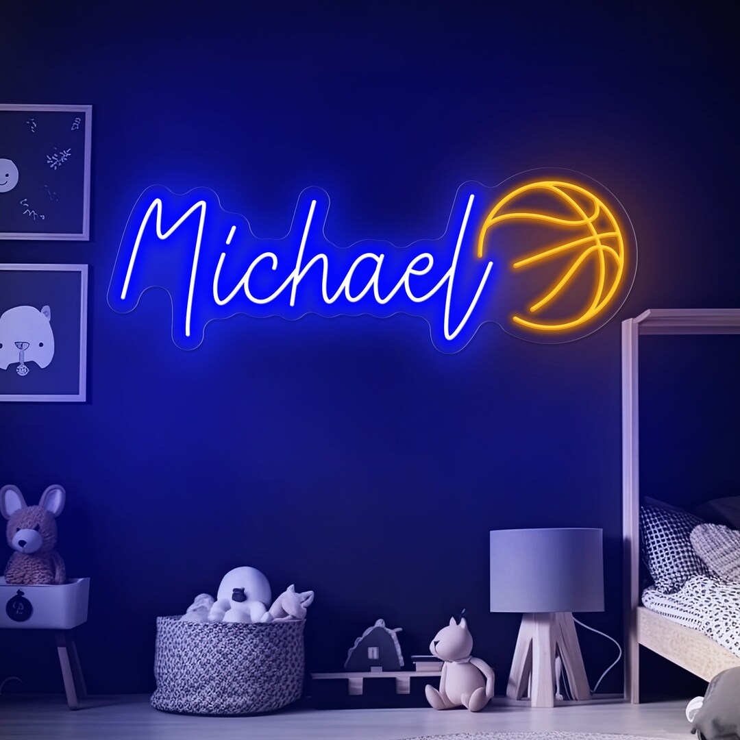Custom Basketball Neon Sign, Neon Sign Bedroom, Basketball LED Sign for ...