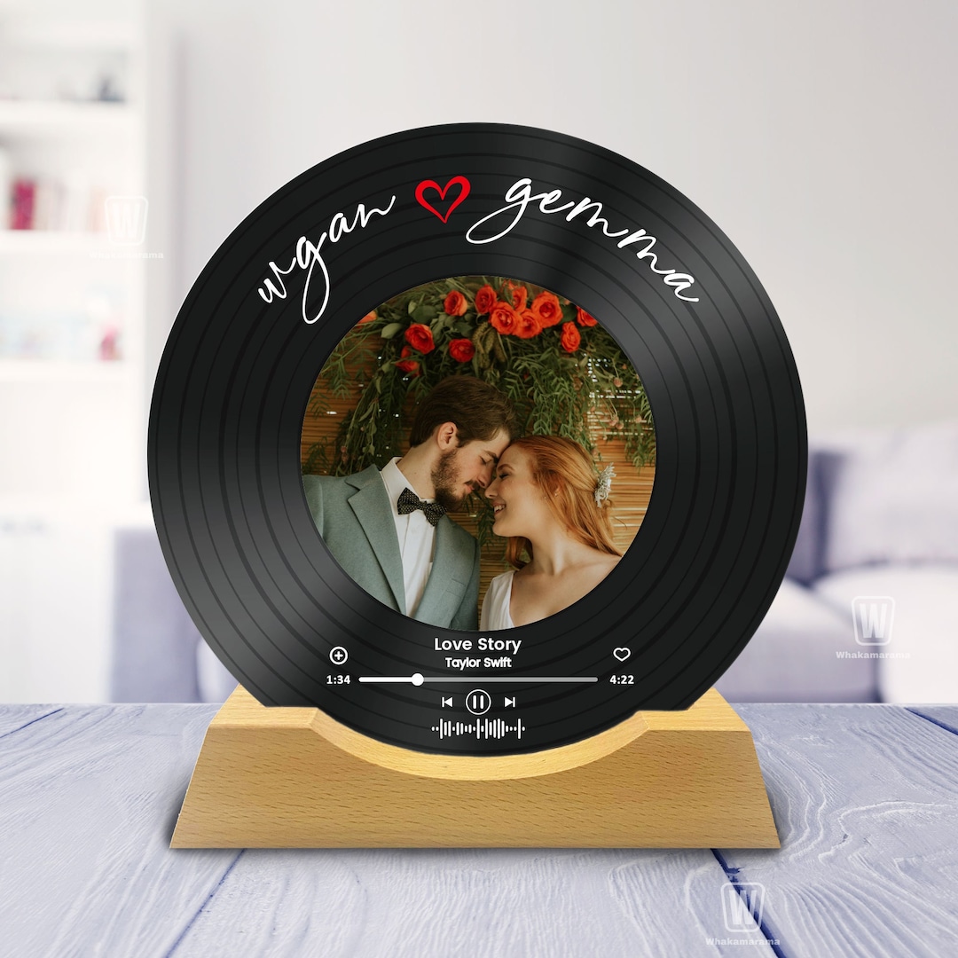Personalized Vinyl Record With Photo, Valentine Gift for Her, Song ...