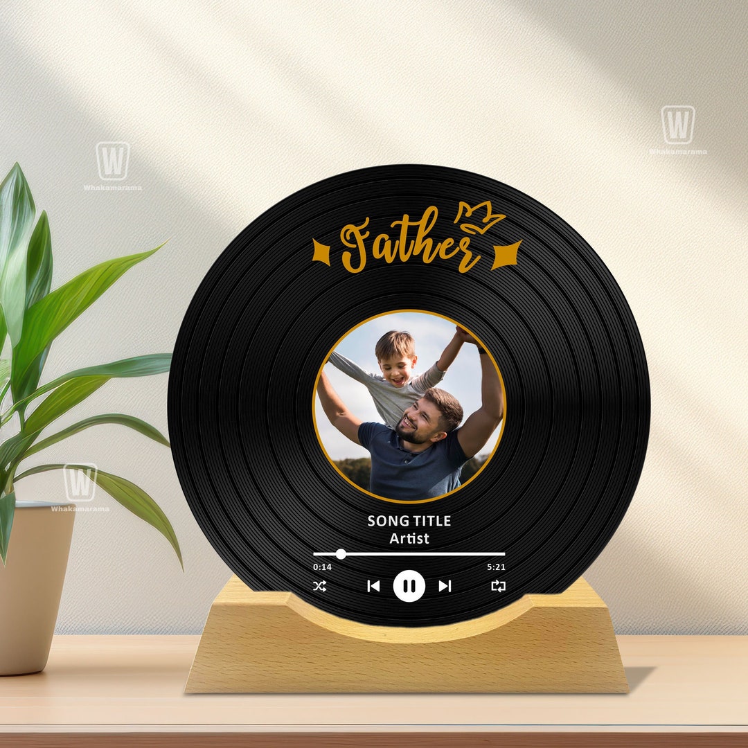 Custom Music Plaque, Personalized Photo Plaque Father's Day Gift, Gifts ...