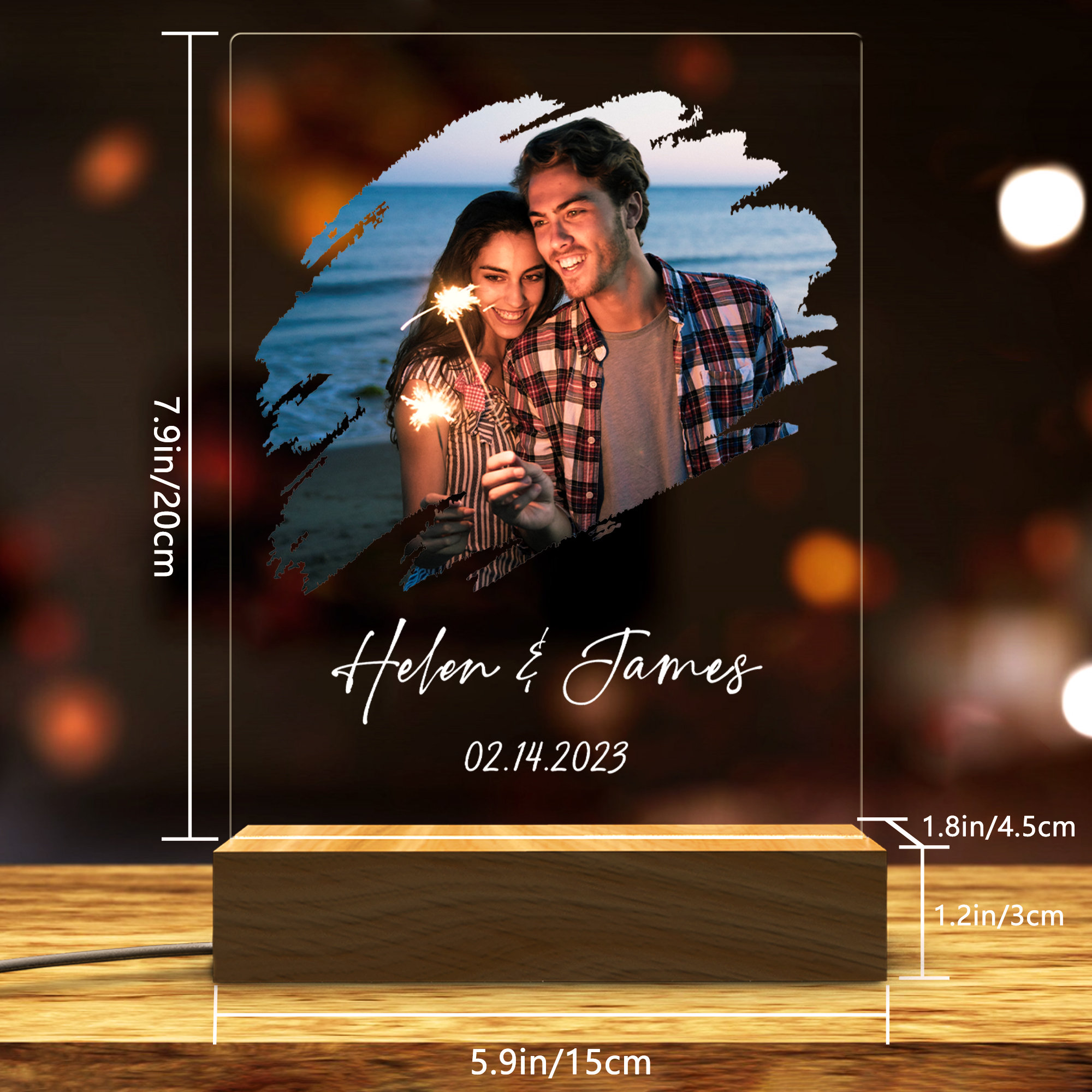 Custom Photo Plaque, Photo Night Light, Personalized Photo Frame ...