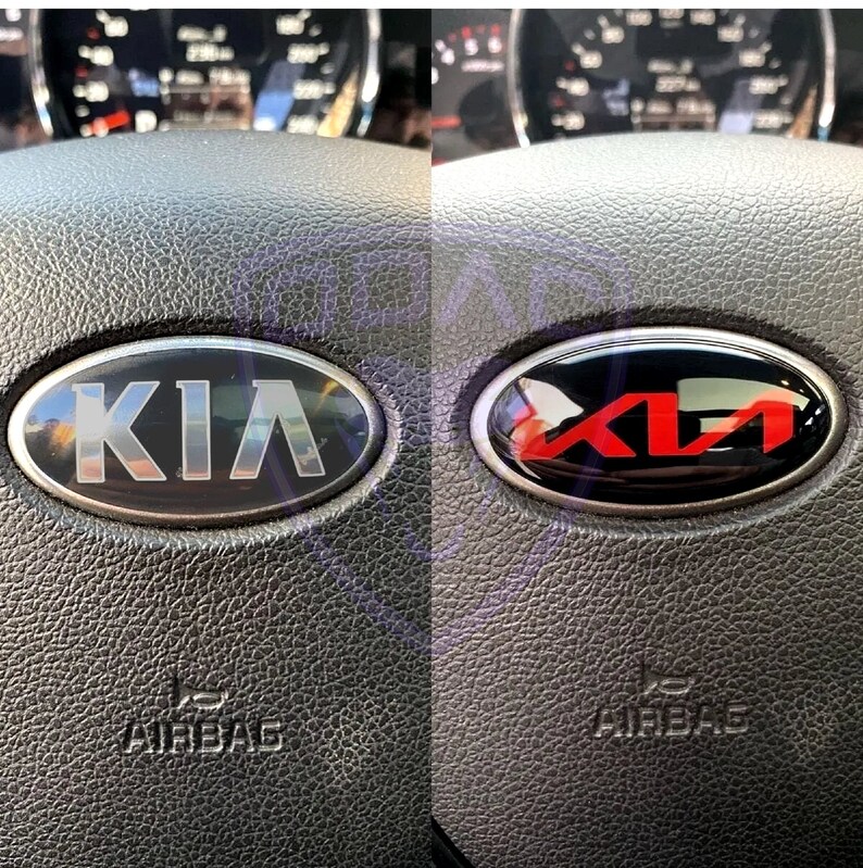 3D New KIA Emblem Overlay Logo Front Back and Steering Wheel - Etsy Canada