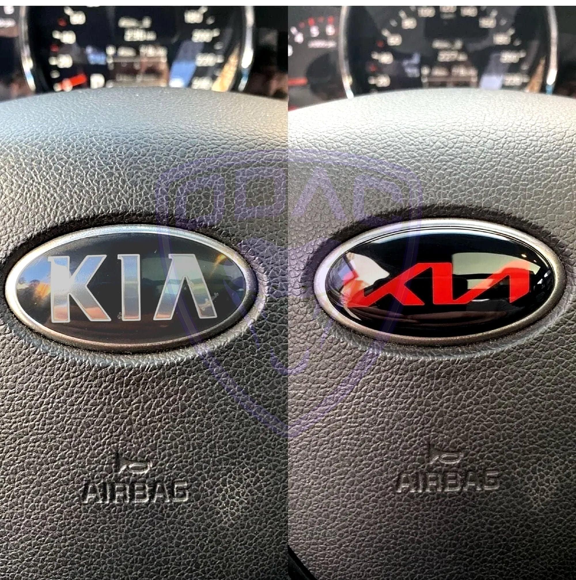 3D New KIA Emblem Overlay Logo Front Back and Steering Wheel - Etsy Canada