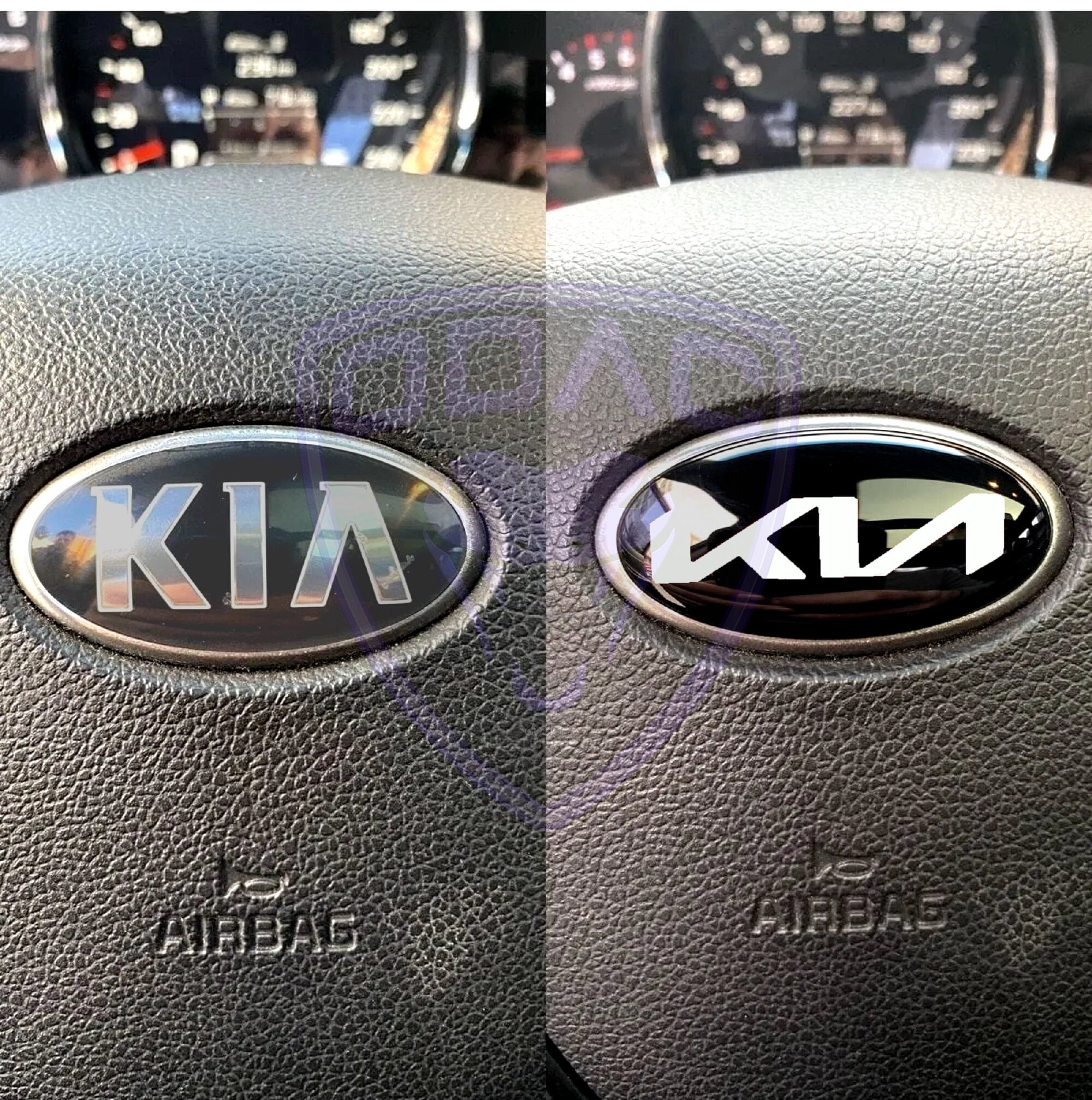 3D New KIA Emblem Overlay Logo Front Back and Steering Wheel - Etsy Canada