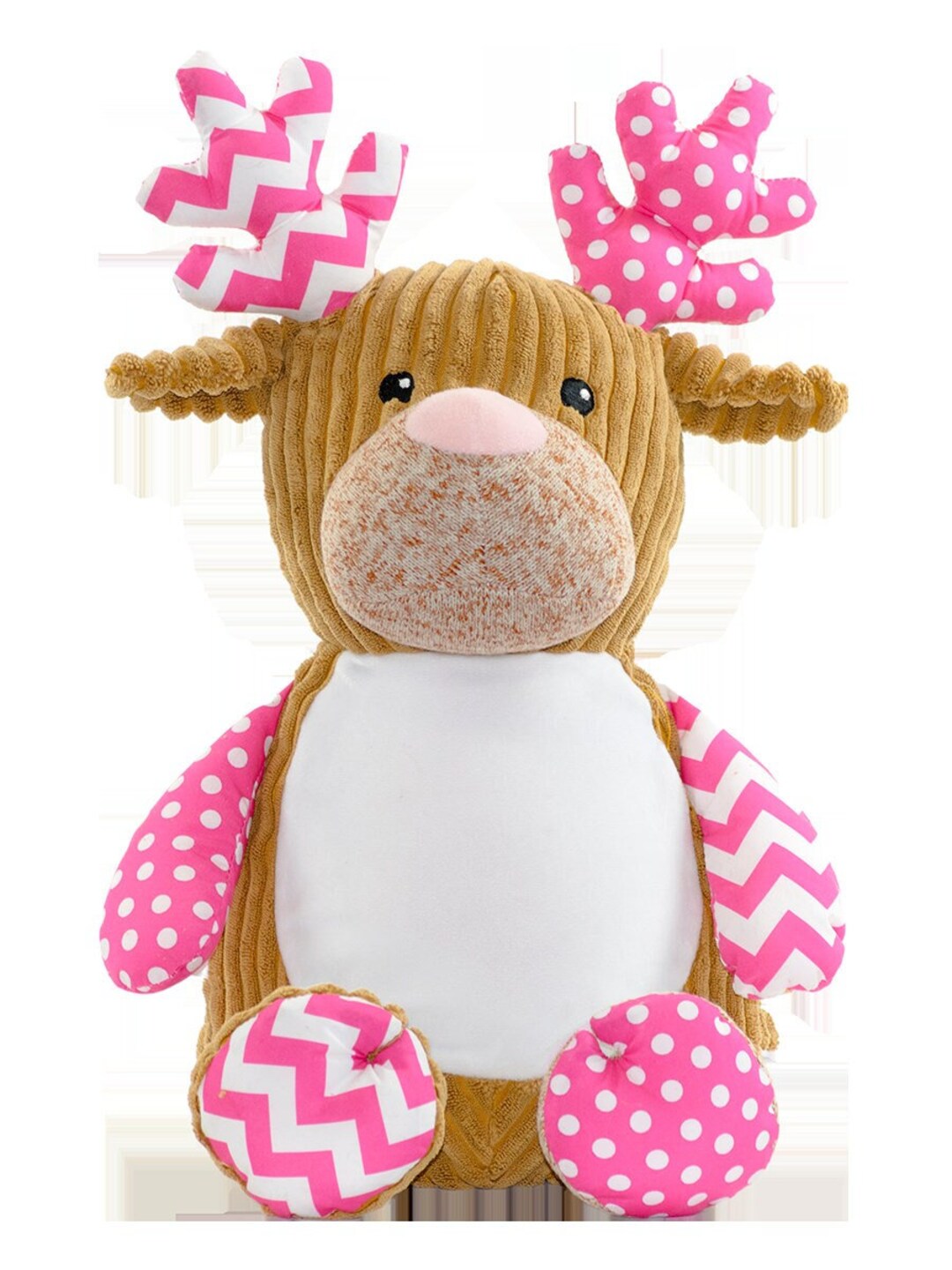 Cubbies Pink Reindeer BLANK, Ready for Embroidery, Embroidery Blanks ...