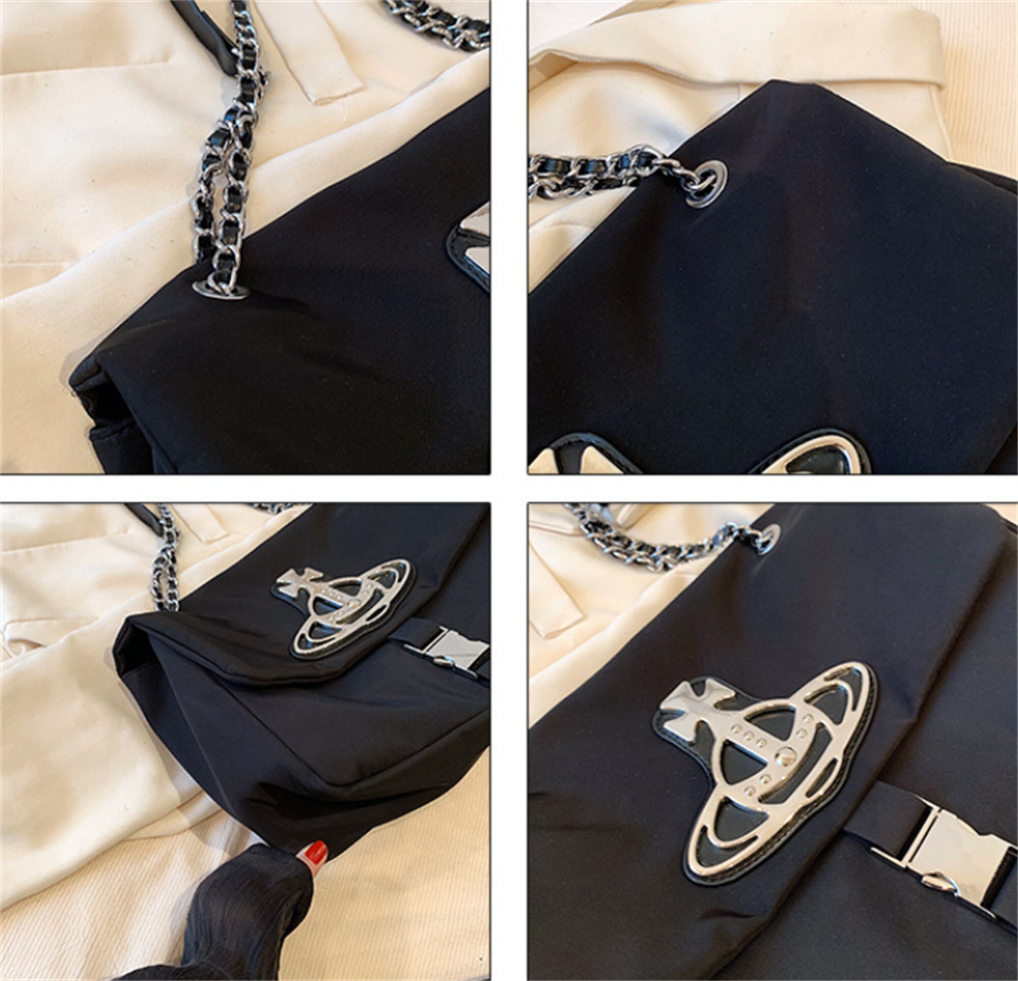 Vivienne Westwood Saturn Nylon Cloth Messenger Bagthe Chain - Etsy UK