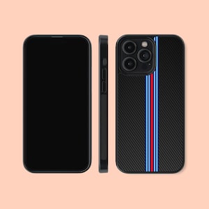 Carbon Fiber Racing Stripes Design Phone Case Silicone Rubber Custom ...