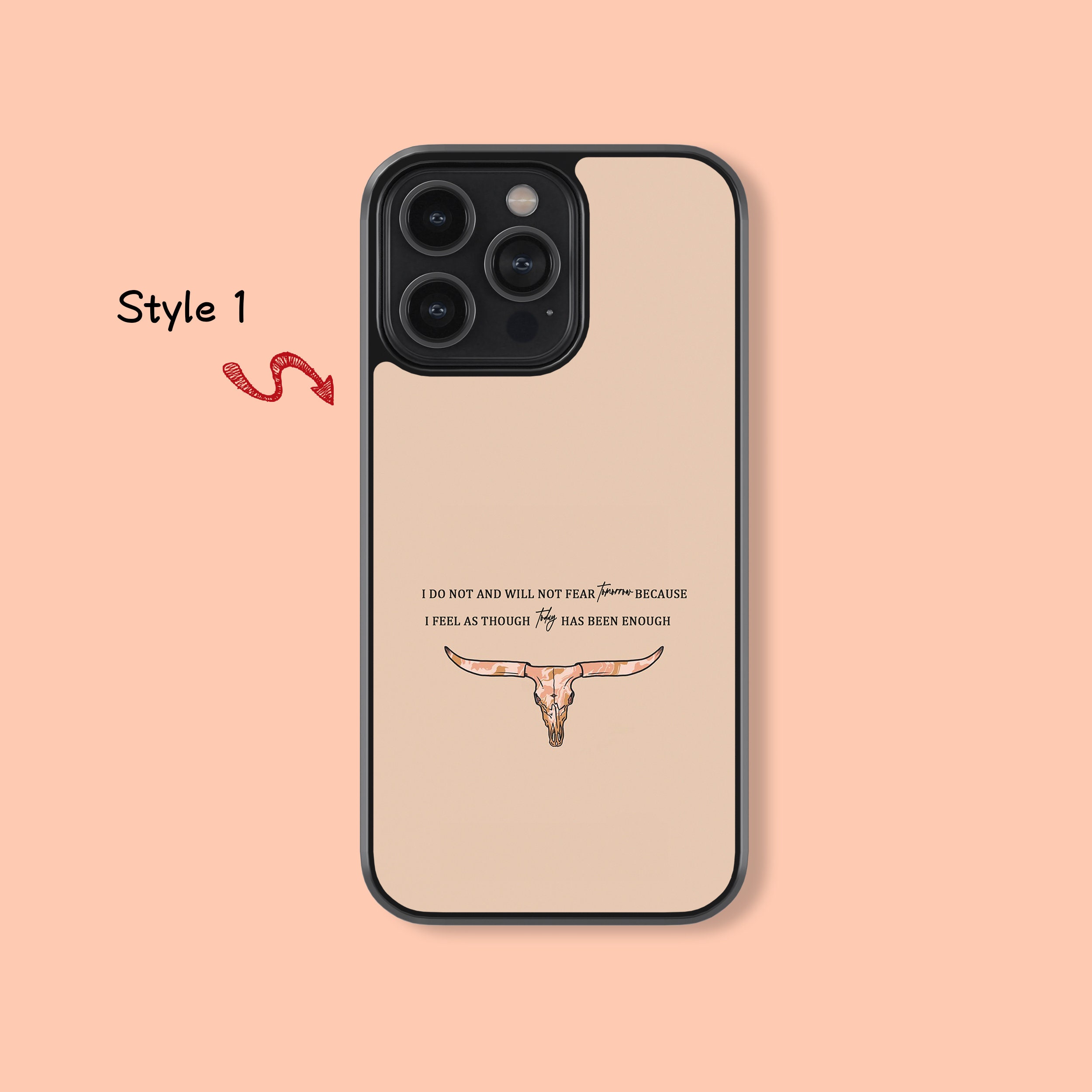 Fear Tomorrow Bull Skull Phone Case: Iphone, Samsung Galaxy - Etsy
