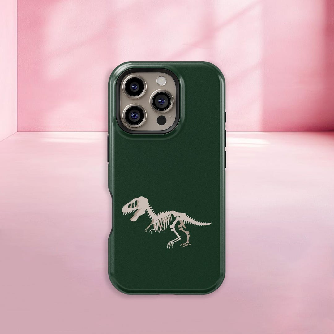 Minimalist Dinosaur Skeleton Phone Case - Tough Protective Design - Etsy