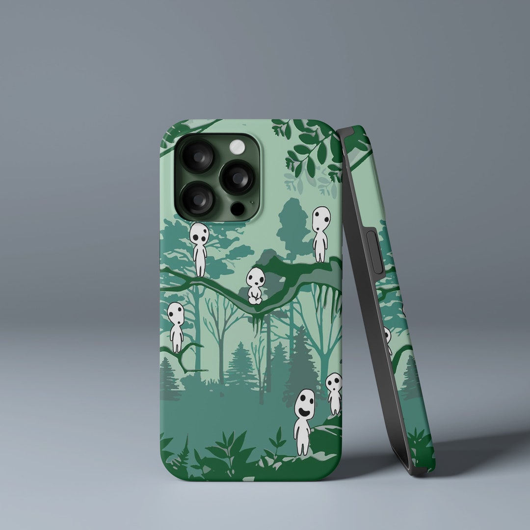 Green Ghost Design Tough Hard Phone Case for iPhone 15 14 13 12 11 8 7 ...