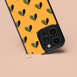 Quirky Moths Design Phone Case: Silicone Rubber Custom Cover - Etsy