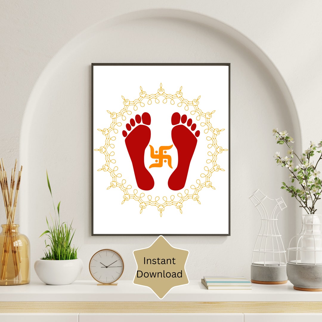 Laxmi Charan Paduka Maa Laxmi Feet Diwali Puja Laxmi Charan - Etsy