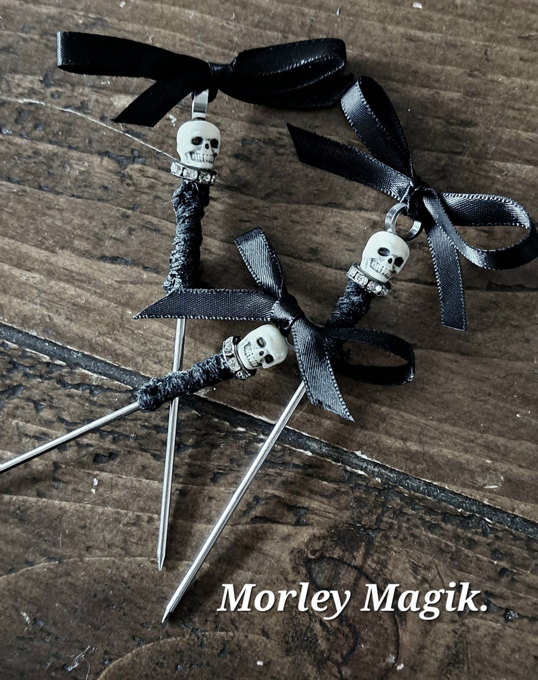 Poppet Pins, Voodoo Pins, Witchcraft. Black, Large, Gothic Pins. - Etsy