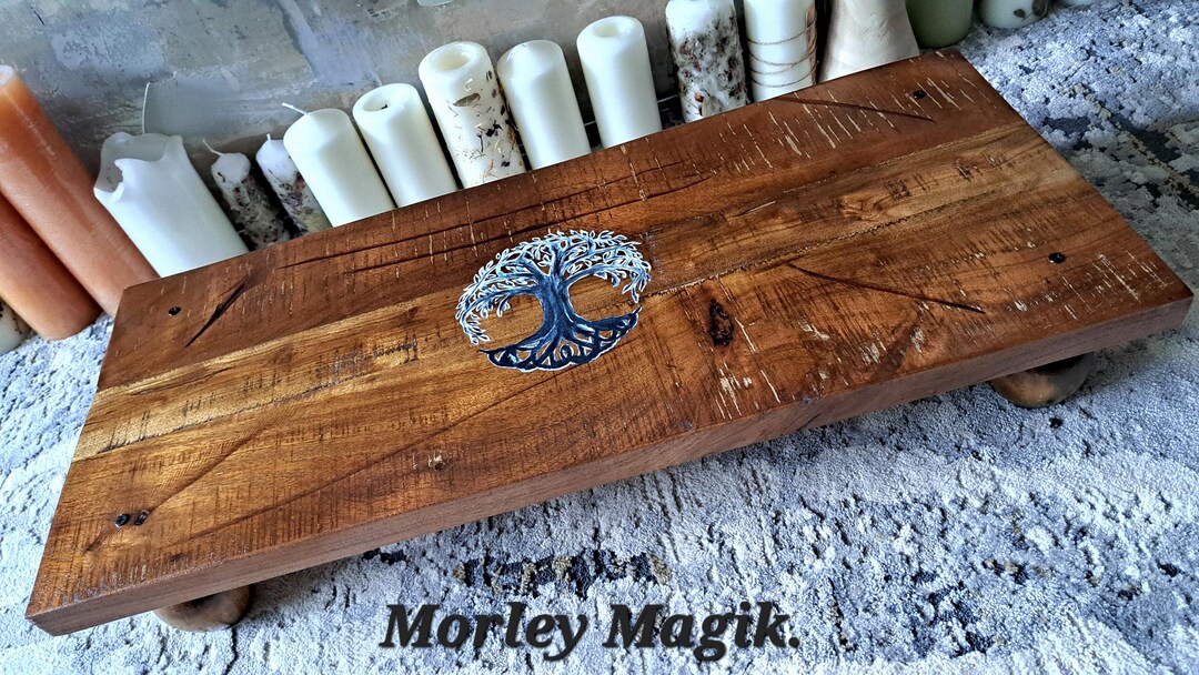 Altar Table, Meditation Table, Tree of Life Altar, Handcrafted, Ostara ...
