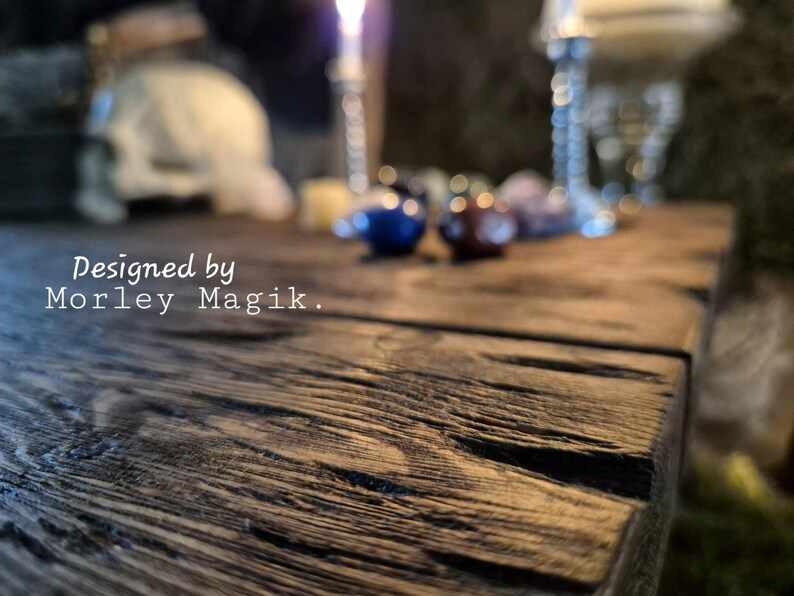 Handcrafted Rustic Wood Altar, Kitchen Witchery Aesthetic, Table ...
