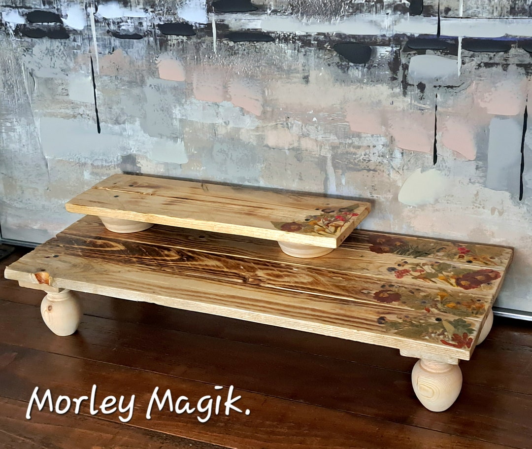 Large Altar Table Set, Meditation Table, Shrine. Dried Flowers, Rustic ...