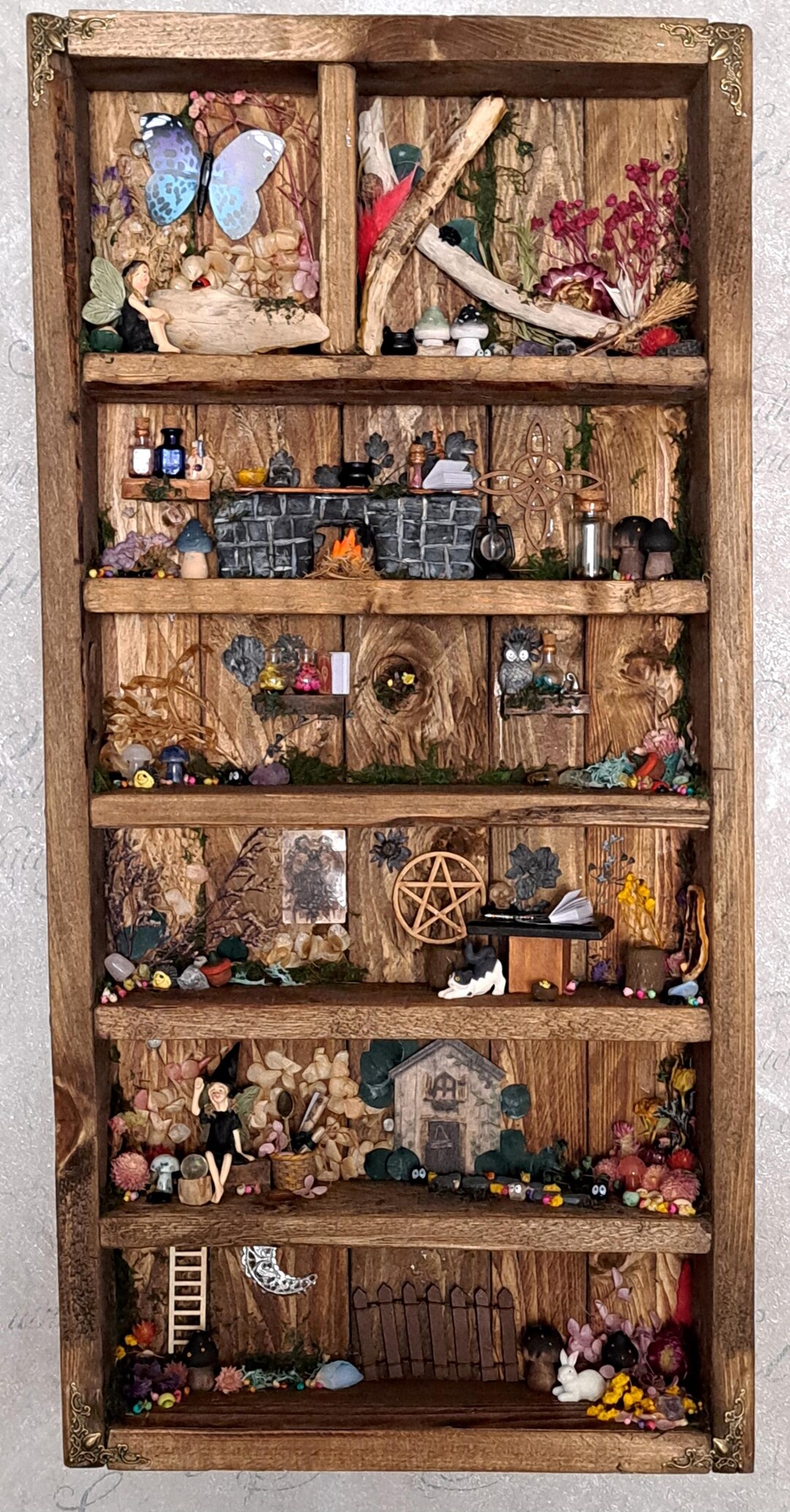 Wooden Fairy Shelving, Life Size. Fairy Diorama, Witchy Gift, Fae ...