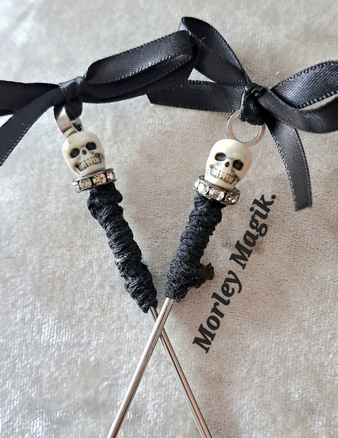 Poppet Pins, Voodoo Pins, Witchcraft. Black, Large, Gothic Pins. Gift ...