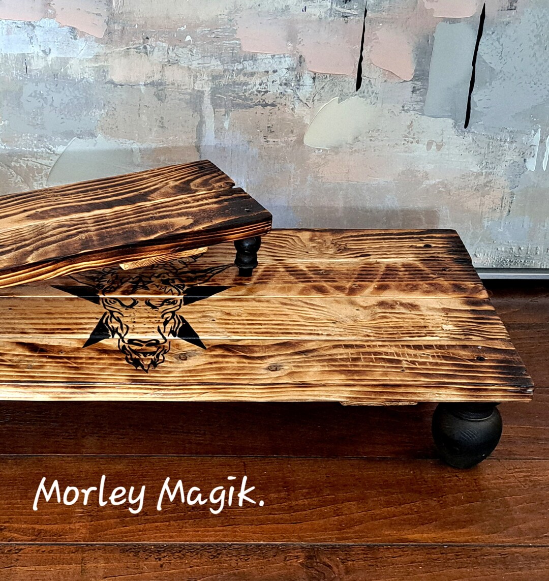 Altar Table, Large Baphomet Altar, Horned Goat. Meditation Table ...