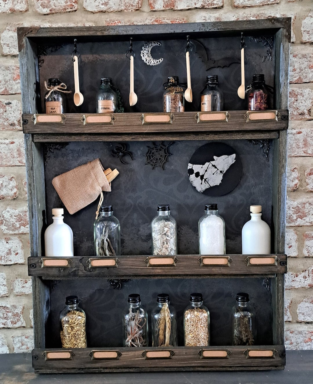 Spice Rack. Witches Gothic Spice Rack, Spell Ingredients Rack ...