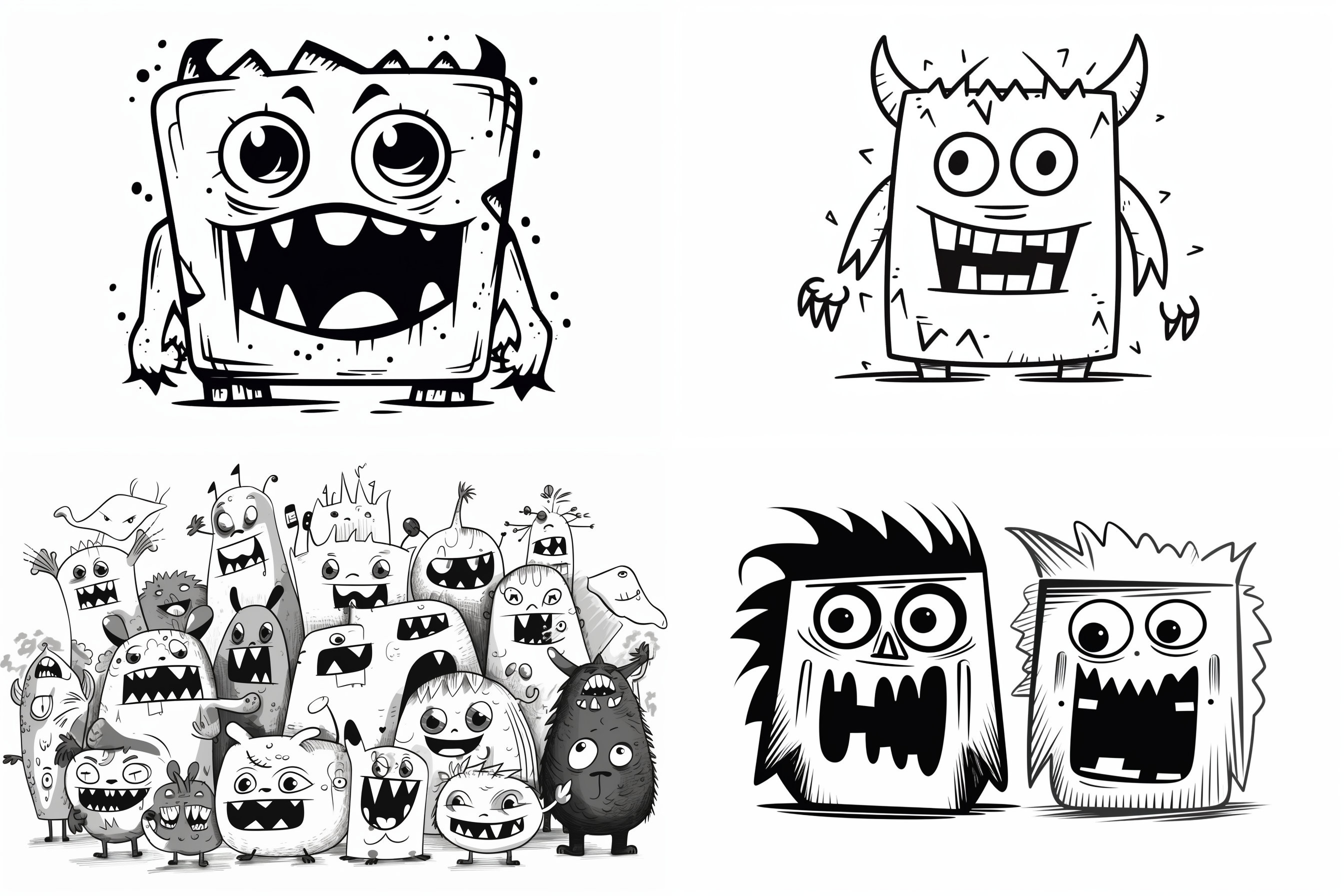Monster Clip Art Bundle - Etsy