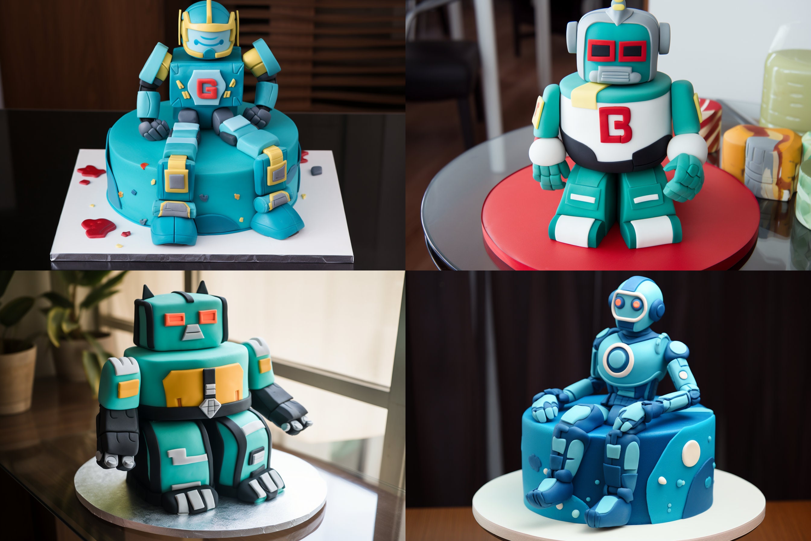 Robot Cake Stock Image - Etsy