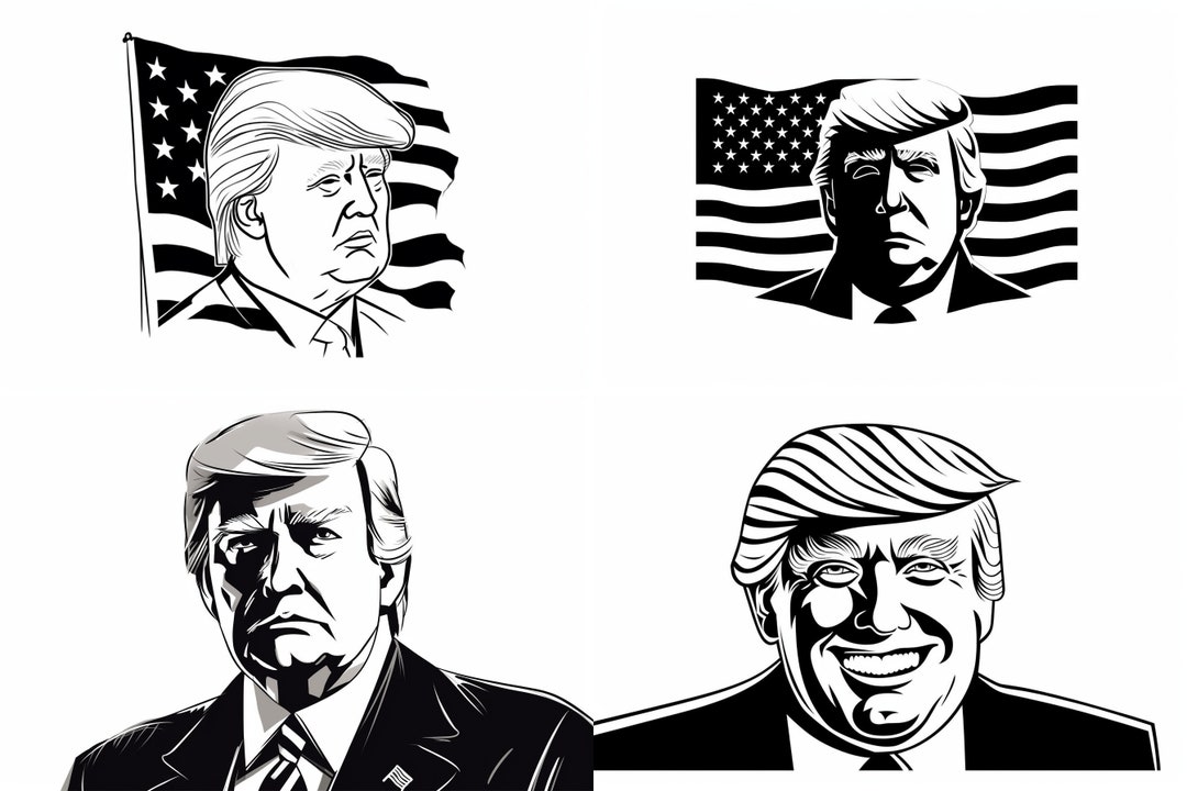 President Trump of the United States of America Clip Art Bundle - Etsy