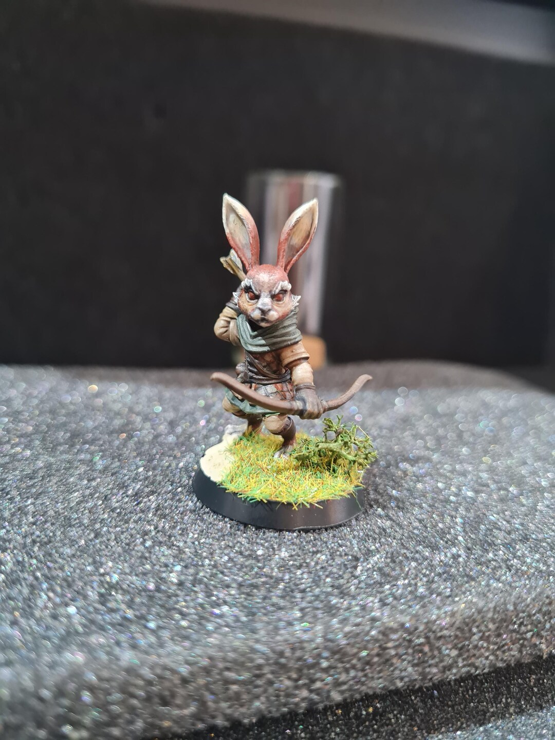 Rabbit Ranger Warrior Bow Arrow Hand Painted Jar Robin Hood Display ...