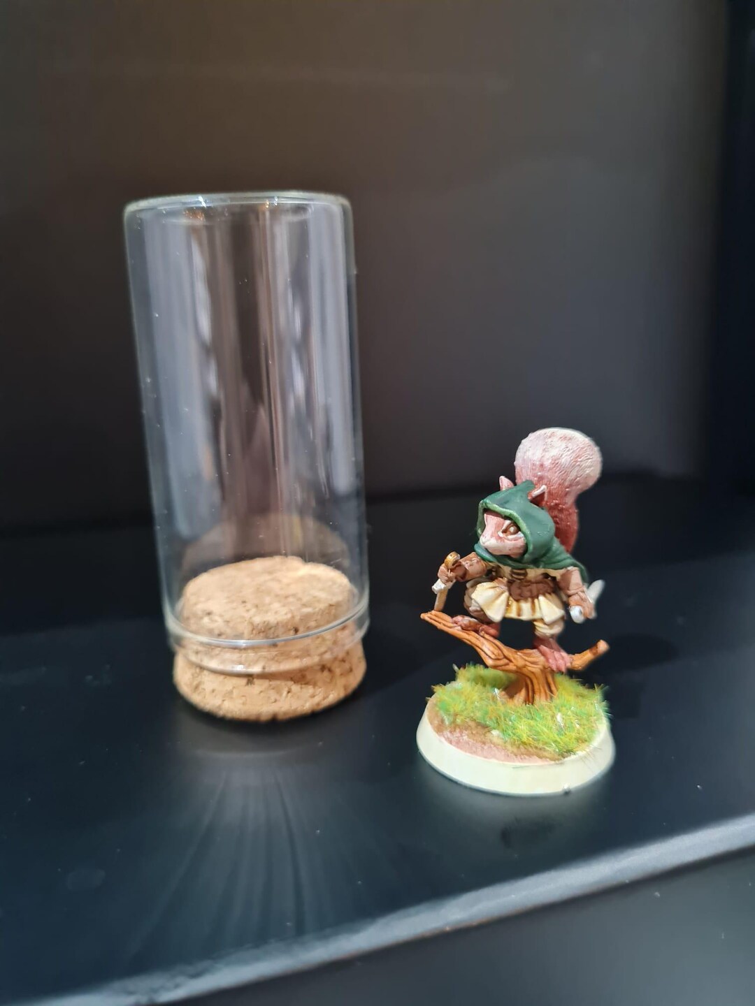Warrior Squirrel Hand Painted Robin Hood Display Glass Jar Miniature ...