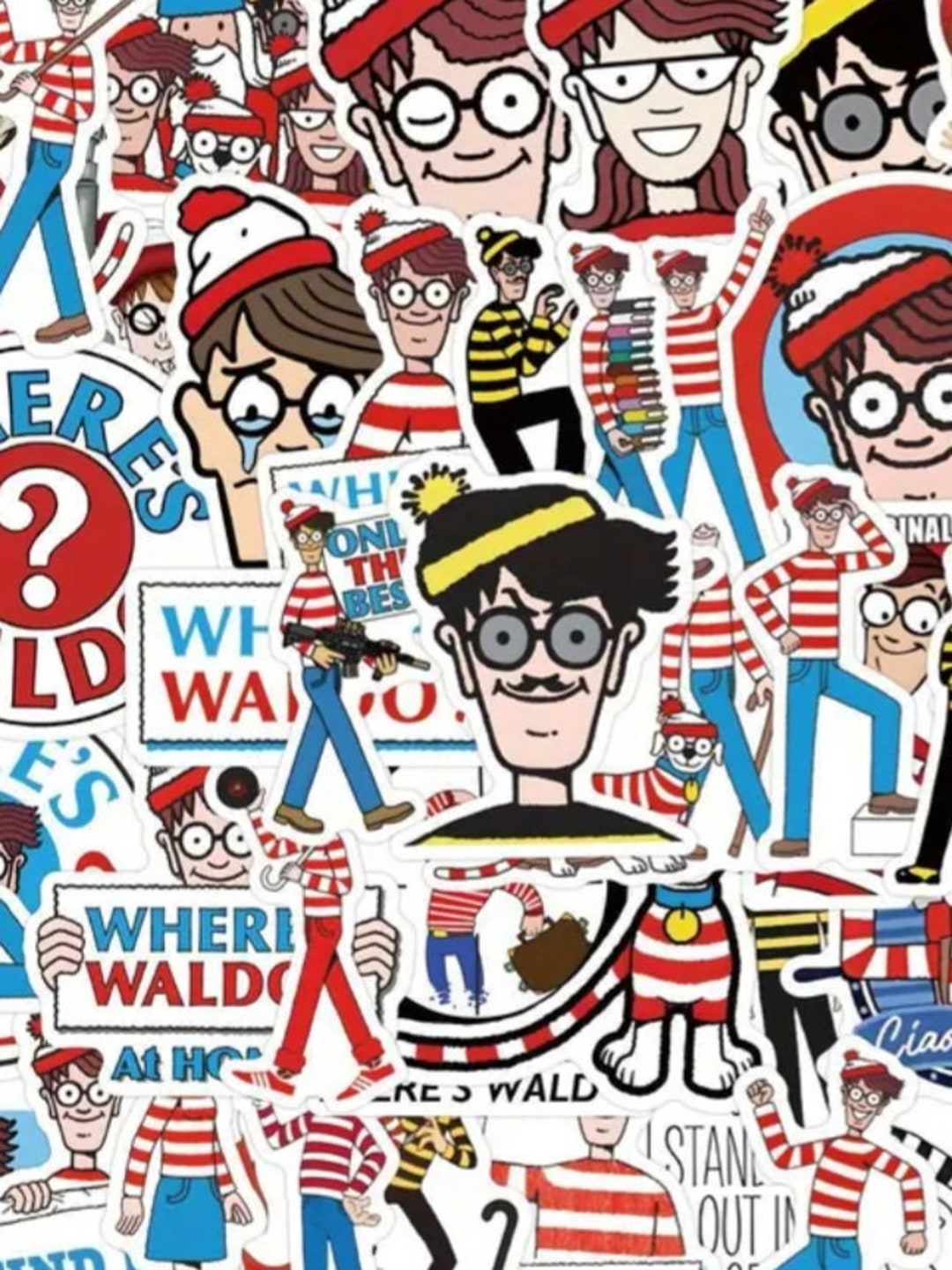 Where's Wally Stickers Set of 10 - Etsy