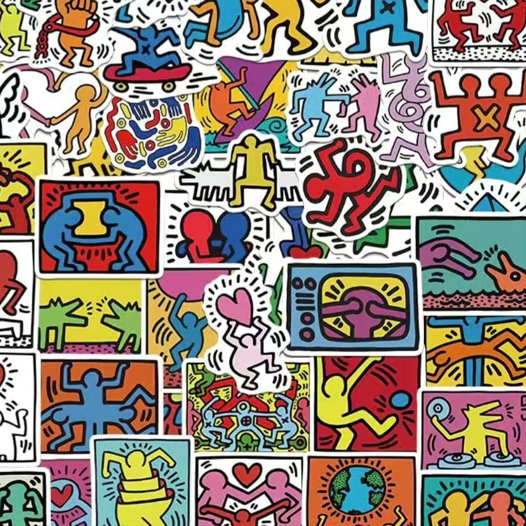 Keith Haring Stickers Set of 10 - Etsy