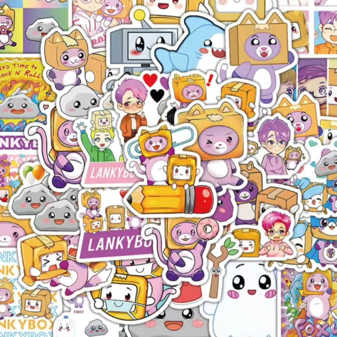 Lanky Box Stickers Set of 10 - Etsy