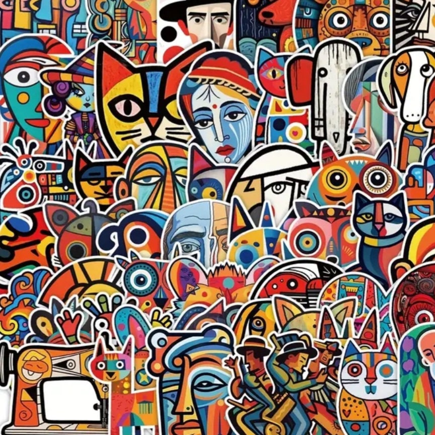 Picasso Stickers Set of 10 - Etsy
