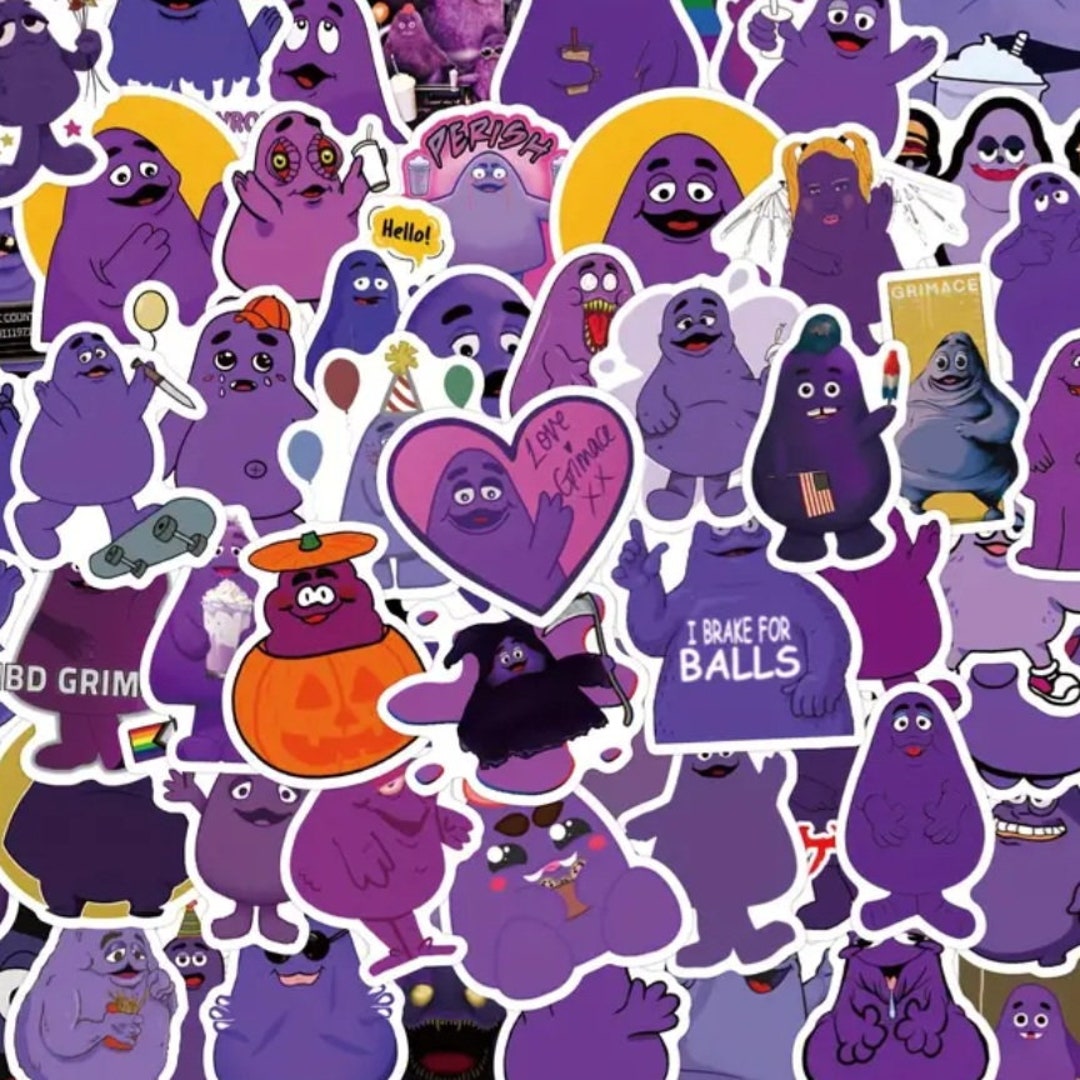 Grimace Stickers Set of 10 - Etsy