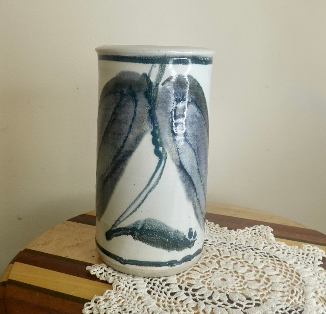 Vintage Robin Hopper Ceramics Chosin Pottery, Blue and White Wine ...